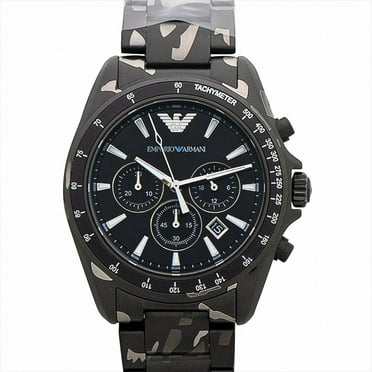Emporio Armani Black Stainless Steel Chronograph Men's Watch, AR2485 ...