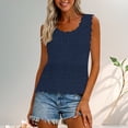 Breezora Women's Summer Crochet Neck Hollow Out Tank Top Loose Fit Wavy ...