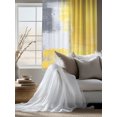 Abstract Graffiti Art Sheer Curtains 72 Inch Long 1 Panel Retro Yellow ...