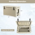 Spaco 50 QT Rotomolded Cooler Insulated Portable Ice Chest with ...