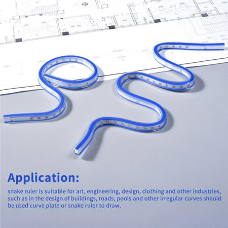Snake Shaped Ruler Curve Ruler paper portable convenient Command Ruler ...