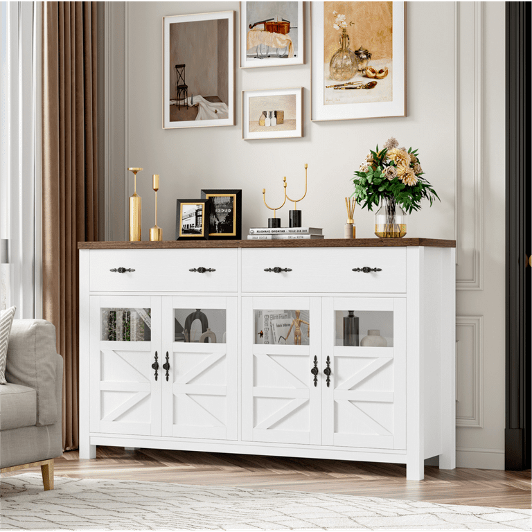 Credenza with drawers and doors store
