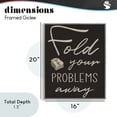 Fold Your Problems Away Gray Framed Giclee Art, design by Marcus Prime ...