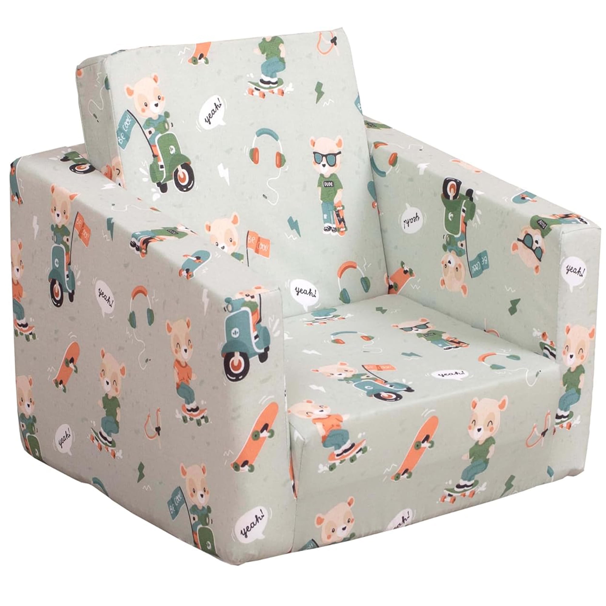 Click here for Delsit Kids Couch For Toddlers - 2 In 1 Convertibl... prices