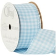 Offray Ribbon, Powder Blue 1 1/2 inch Gingham Check Woven Ribbon, 9 ...