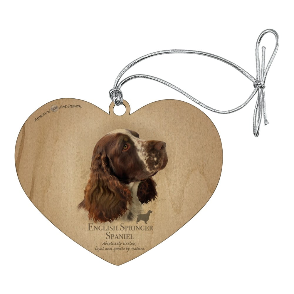 English Springer Spaniel Dog Breed Heart Love Wood Christmas Tree ...