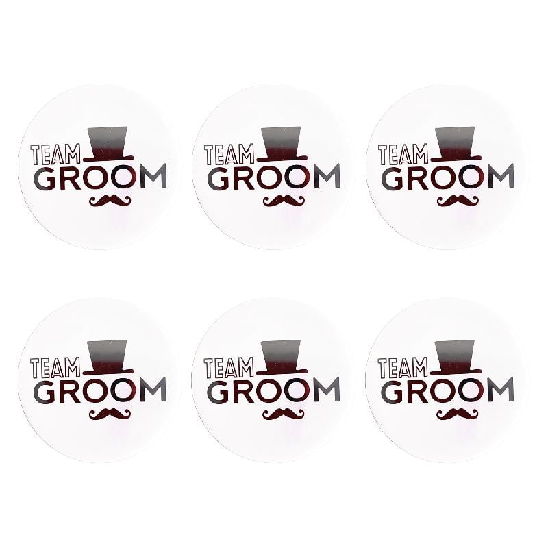 Team Groom/Groom Badge 6pcs/set Bachelor Party Clothes Decoration ...