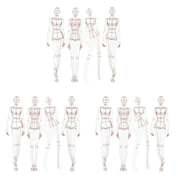 Fashion Illustration Rulers Sketching Templates Ruler Sewing Humanoid ...