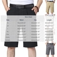 Avirosel Men's Golf Dress Shorts Casual Solid Cotton Flat Front Long ...