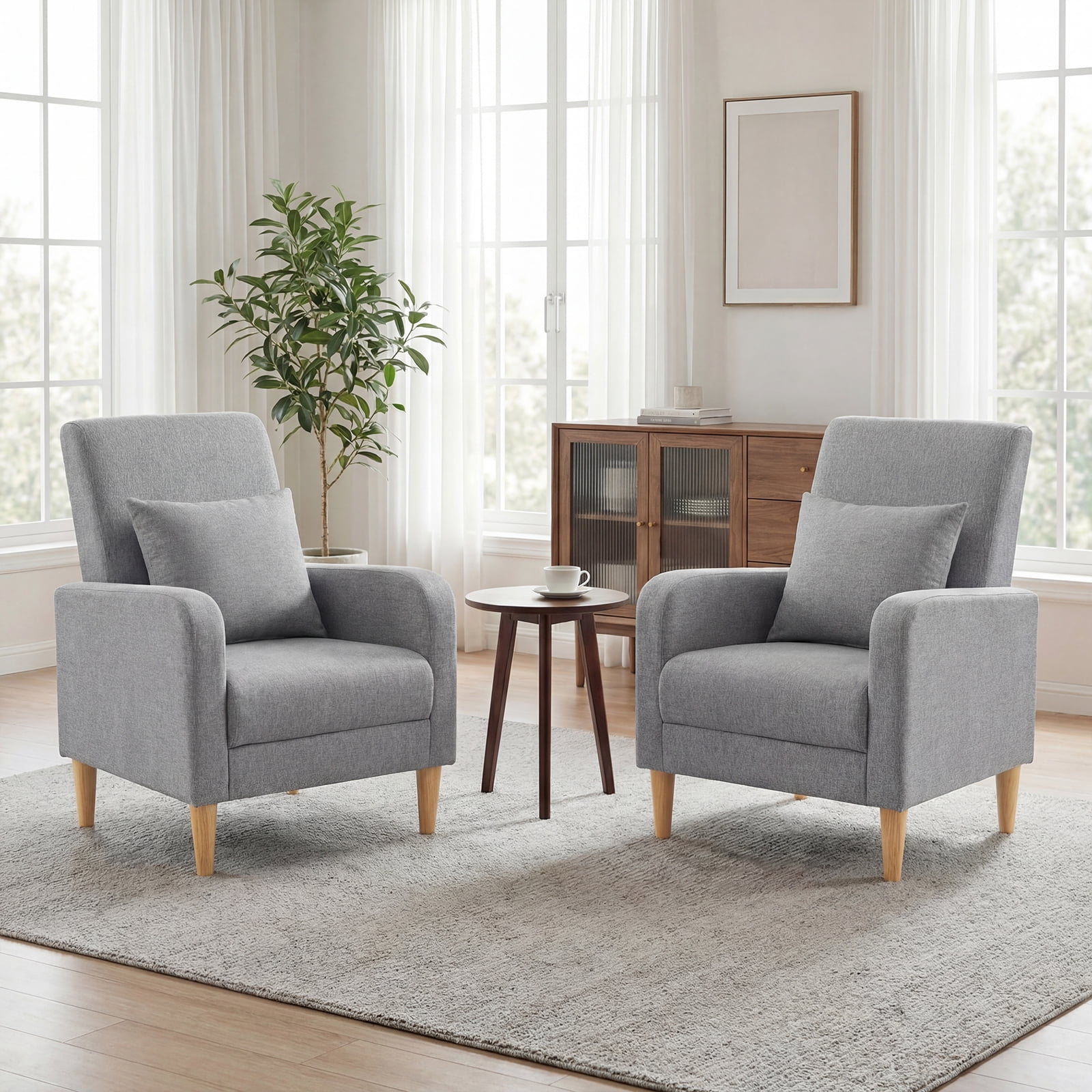 Click here for Malol Modern Upholstered Accent Chair Set Of 2  Ar... prices