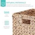 Best Choice 13x13in Hyacinth Storage Baskets, Set of 5 Collapsible ...