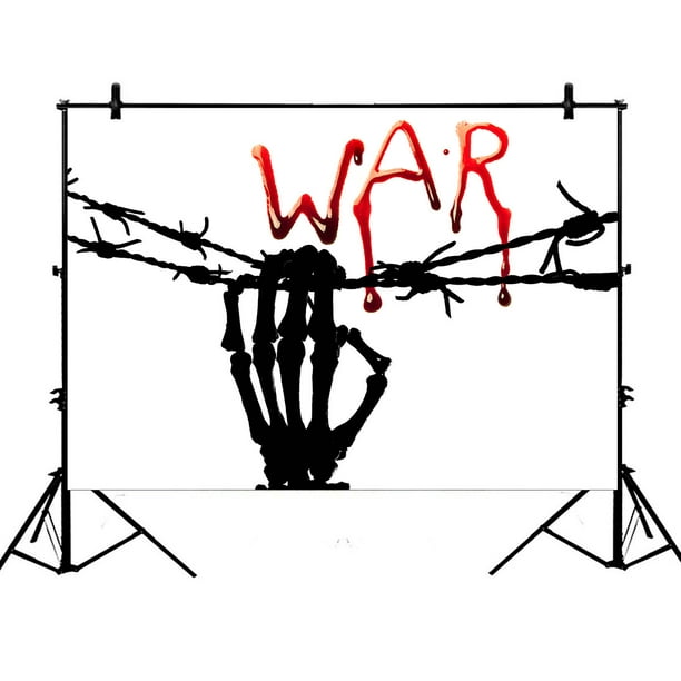 YUSDECOR 7x5ft Bleeding Letter Skull Skeleton Hand Photography ...