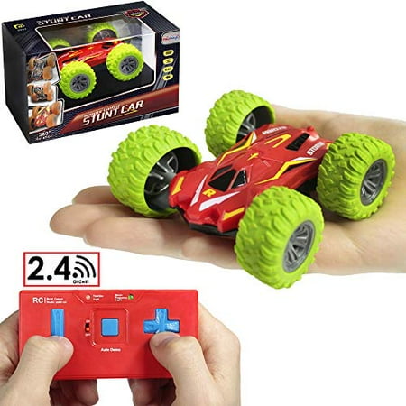 Haktoys Mini Remote Control Stunt Car for Kids, Rechargeable Mini ...