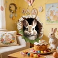 Dtchengua Easter Bunny Acrylic Pendant - 2D Cute Flat Car Rearview ...