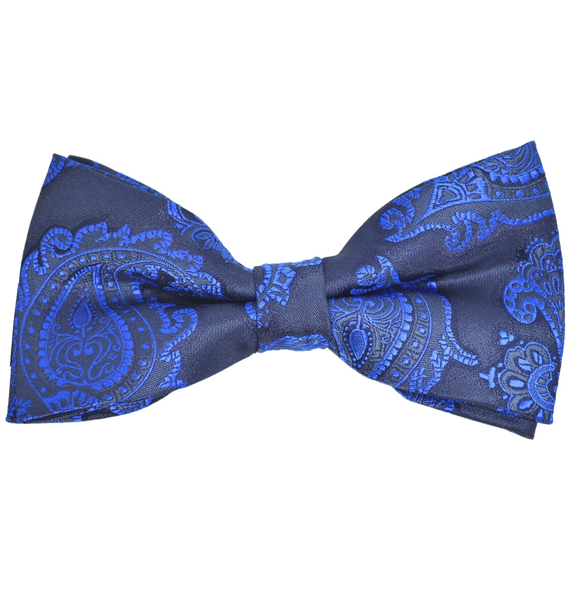 Royal Blue Artisan Floral Hand Made Men's Bow Tie - Walmart.com