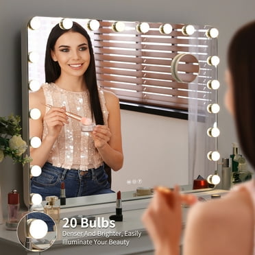 LAZY BUDDY Vanity Mirror with Lights, Hollywood, 3 Color, Touch Control ...