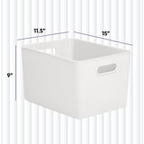 Superio 22L Large Ribbed Storage Bin- Plastic Storage Bin (6 Pack ...