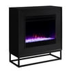 47.5" Wide Freestanding Fireplace with Realistic LED Flames - Grey ...