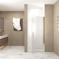 36"W x 72"H Half-Frame Pivot Shower Door, 1/4"(6mm) Tempered Glass w ...
