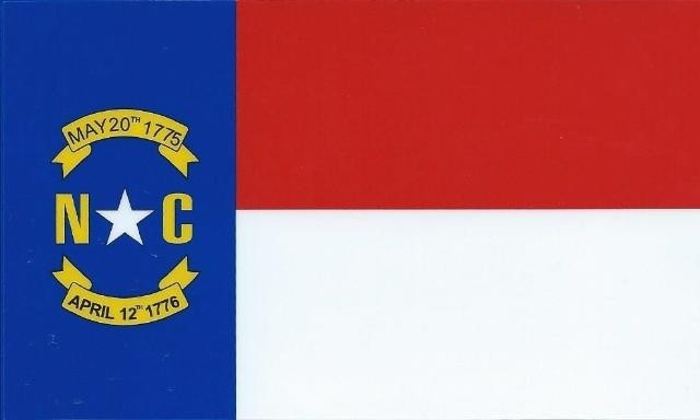5in x 3in North Carolina State Flag Bumper Sticker Decal Window ...