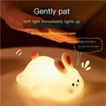 Cute Bunny LED Squishy Novelty Animal Night Lamp, Food Grade Silicone 3 ...