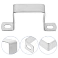 Amosfun 4Pcs Stainless Steel U Shaped Pipe Bracket Durable Square Tube ...