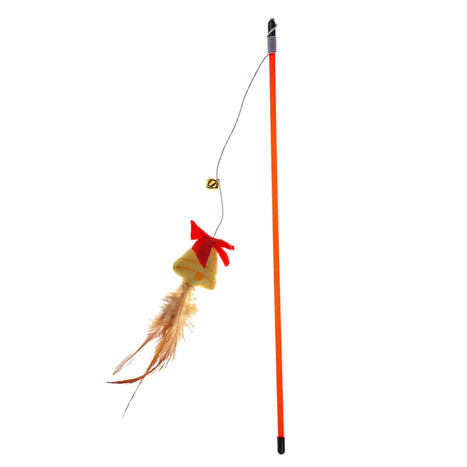 Feather Teaser with Belll Exercise Training Plush Funny Cat Stick Toy ...
