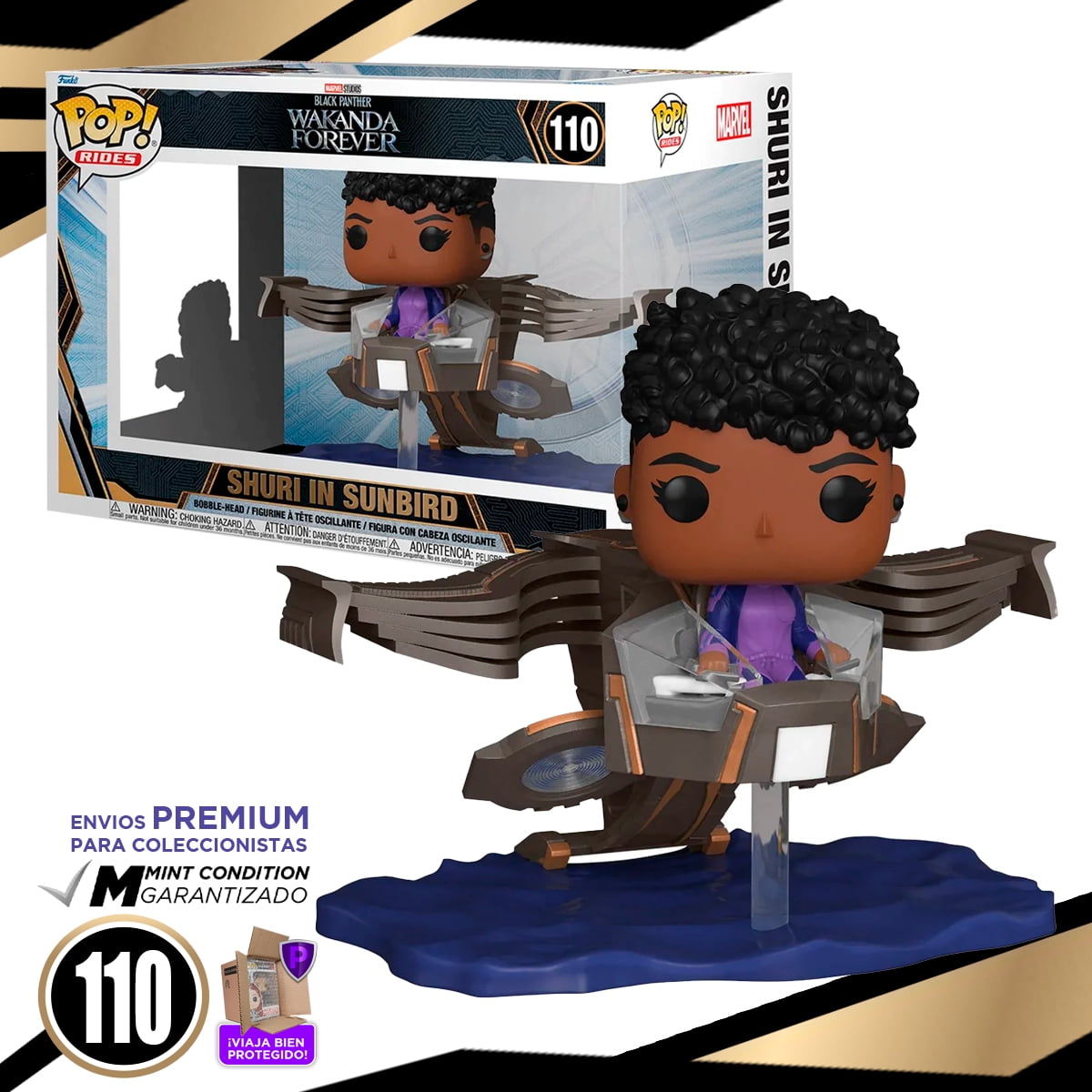 Funko Pop Shuri In Sunbird #110 Funko Pantera Negra Wakanda Por Siempre ...