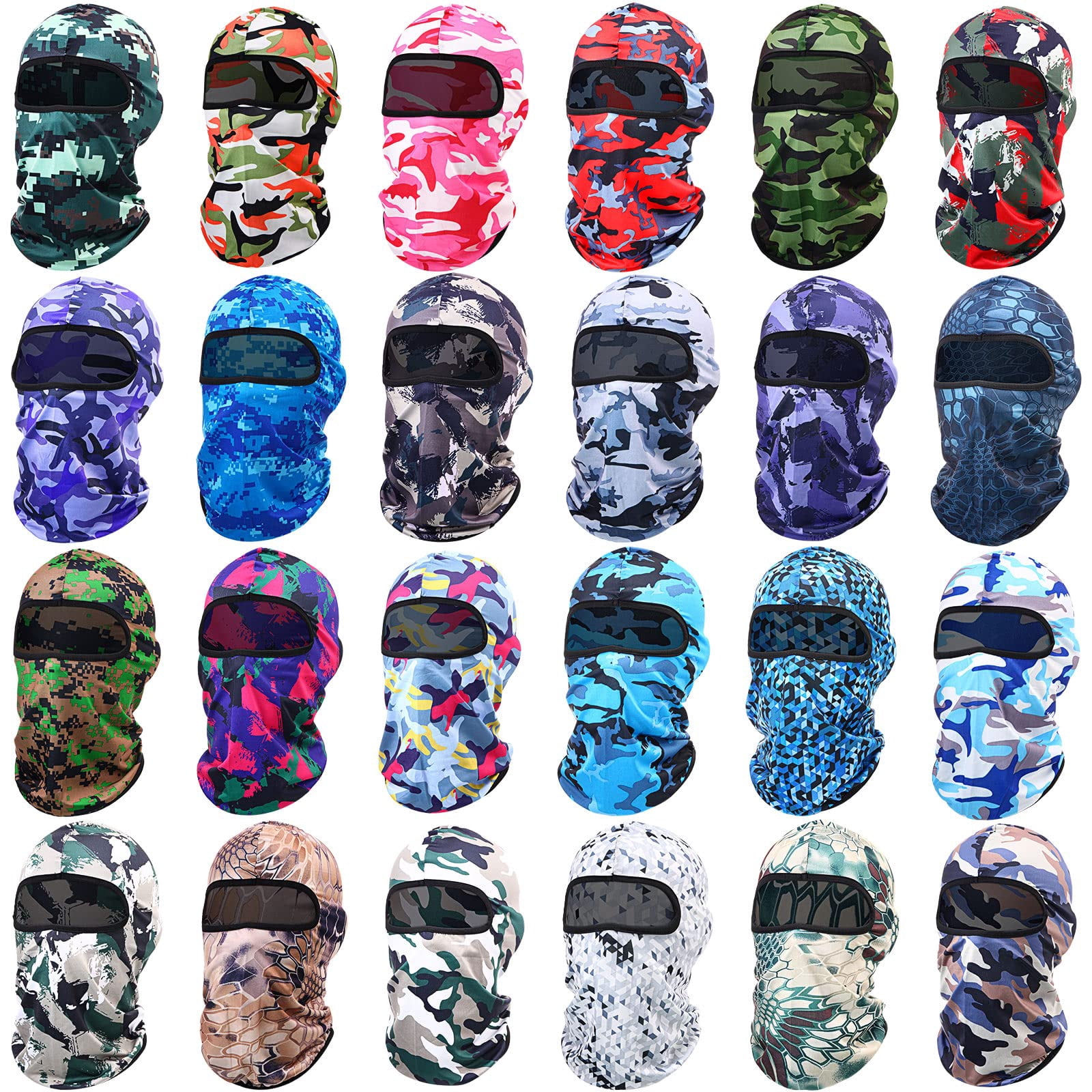 Tarpop 24 Pieces Ski Mask Balaclava Face Mask Full Face Cover for Men ...