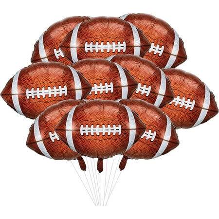 SURJDE 10Pcs Football Balloons Set, Football Aluminum Foil Balloons ...