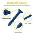 180Pcs Concrete Screws 1/4 3/16 Assortment Kit with Drill Bit, Flat ...