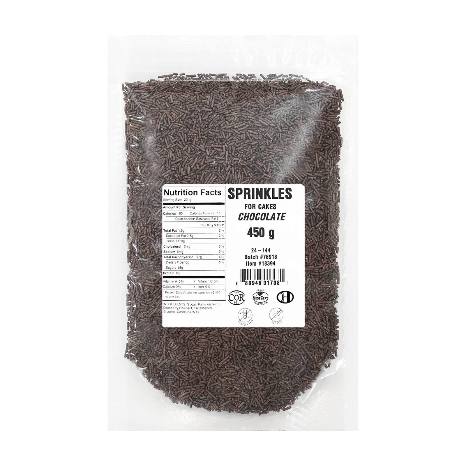 Click here for Sprinkles Chocolate - Certified 450 G 450 G prices