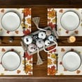 Smile Maple Leaves Fall Placemats Set of 4, 12x18 Inch Thanksgiving ...