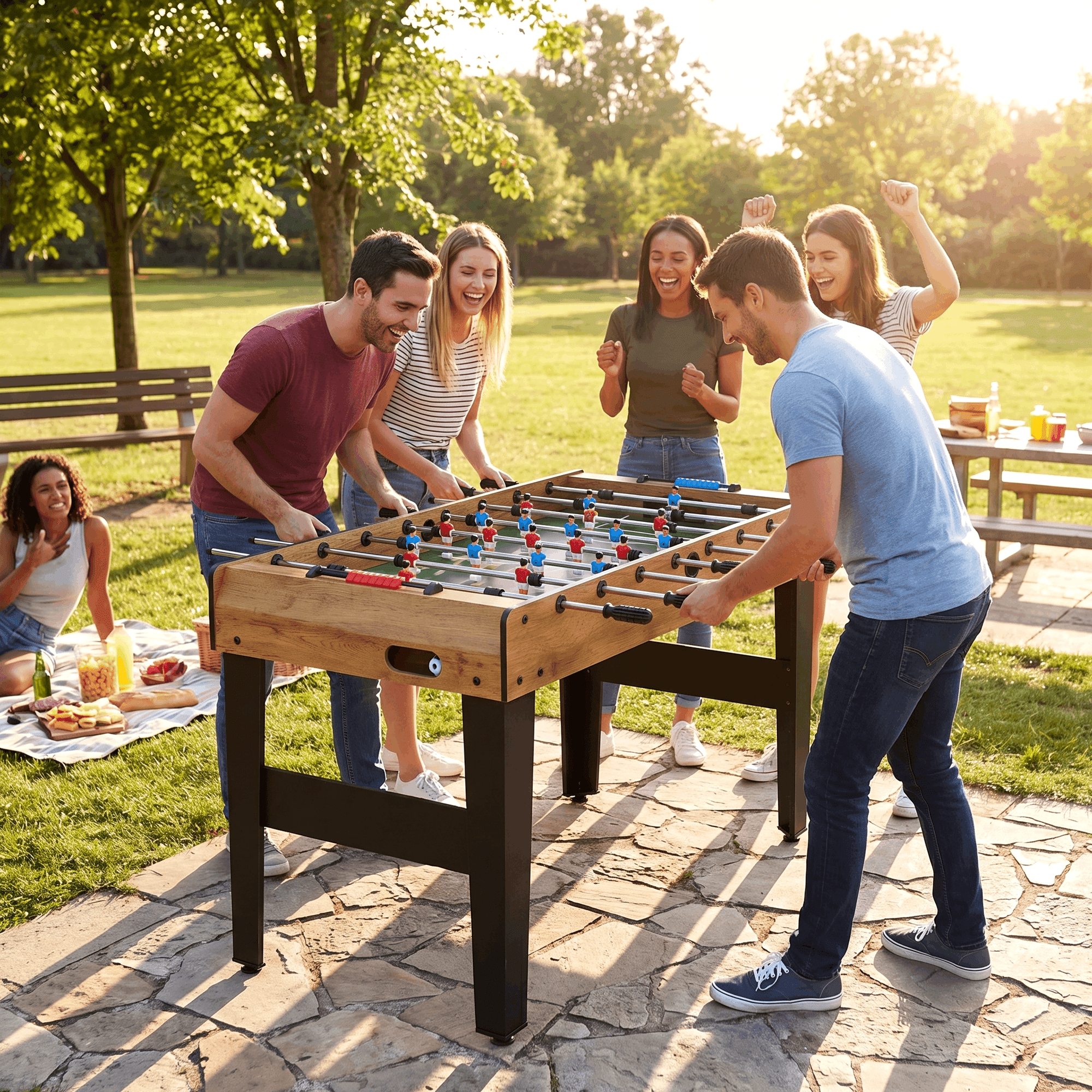 Click here for Naipo 48 Inch Foosball Table Game Room With 3 Ball... prices