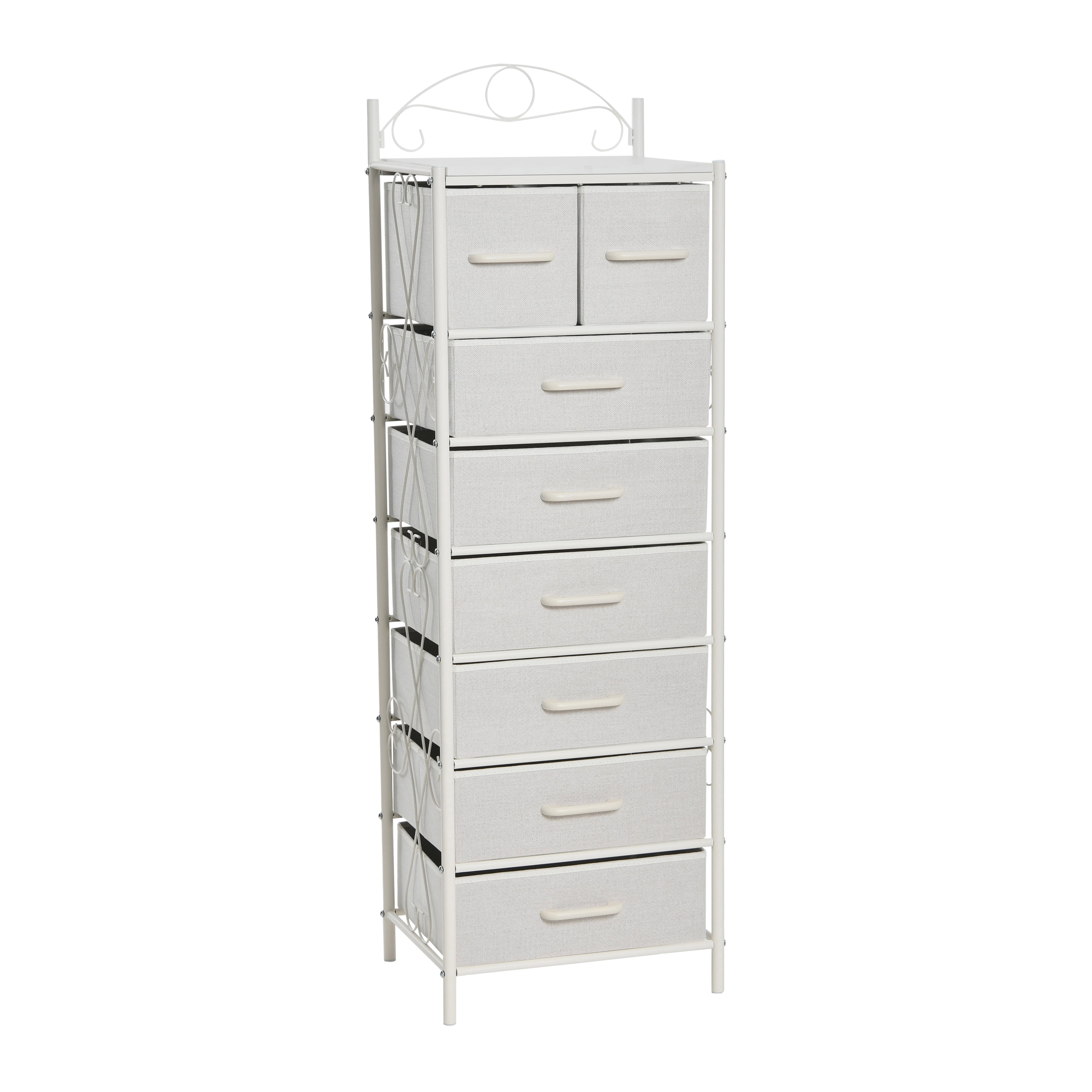 Household Essentials Storage Tower, 8 Drawer, Victorian Metal Frame and ...