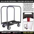 SNAP-LOC AIR-RIDE PANEL CART DOLLY BLACK with 1,500 lb. capacity, steel ...