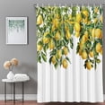 Bathroom Shower Curtain Farm Lemon Watercolor Summer Fruit Waterproof ...