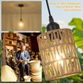 1-Light Rattan Pendant Lights, Boho Farmhouse Pendant Lighting with 4.7 ...