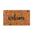 HCBY Patriotic Coir Doormat, 250th Independence Day Themed, Natural ...
