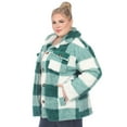 White Mark Women's Plaid Sherpa Shacket Jacket - Walmart.com