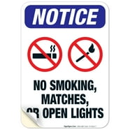 Danger No Hot Work No Smoking No Open Light Sign, OSHA Danger Sign ...