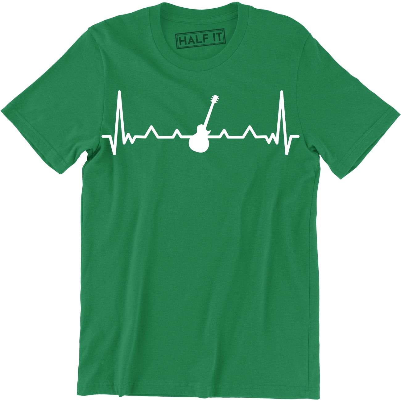 Musical Notes Heartbeat Pulse Love Guitar Music Musician Gift Men's Tee ...