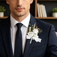 Artificial Rose Corsage And Boutonniere Set For Wedding Groom Bridal ...