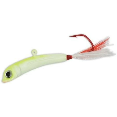 Blue Fox LFJM35SFCW Lil' Foxee Jigging Minnow 1-1/2", 5/16 oz, Glow ...