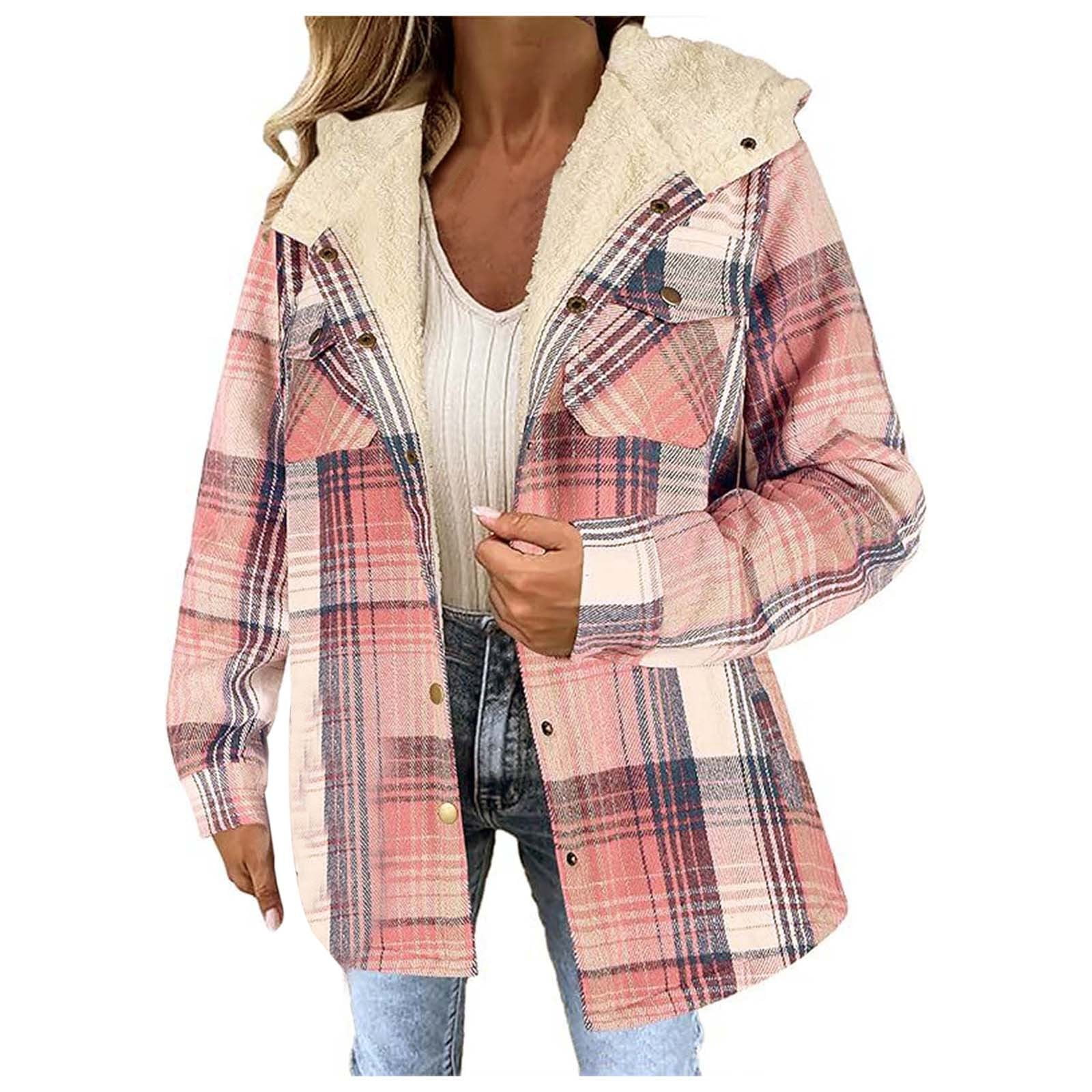 Click here for Gdreda Womens Plaid Short Jacket Long Sleeve Butto... prices