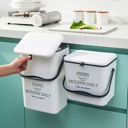 Environmental PP Wall Trash Bin Portable Odorless Garbage Bin With Lid ...