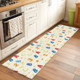Beige Alphabet Letters Kitchen Runner Rug 2x6 Washable Runners for ...