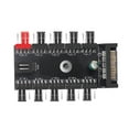 1 to 10 Way Splitters Hubs 4Pin PWM Fan Power Supply Cable Control ...