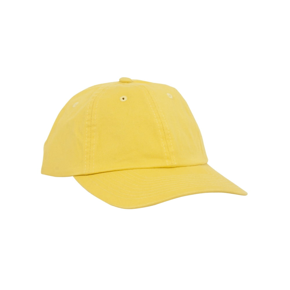 Low Profile Dyed Cotton Twill Cap - Yellow - Walmart.com - Walmart.com