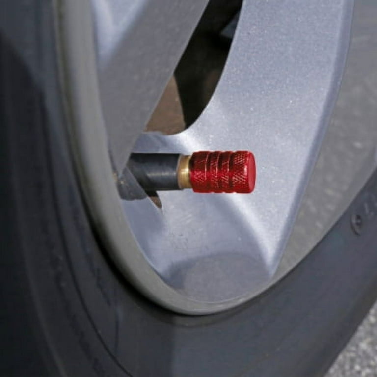 Tire Valve Cap Set Set Of 4 Red Aluminum Valve Stem Caps - BBS Racing ...
